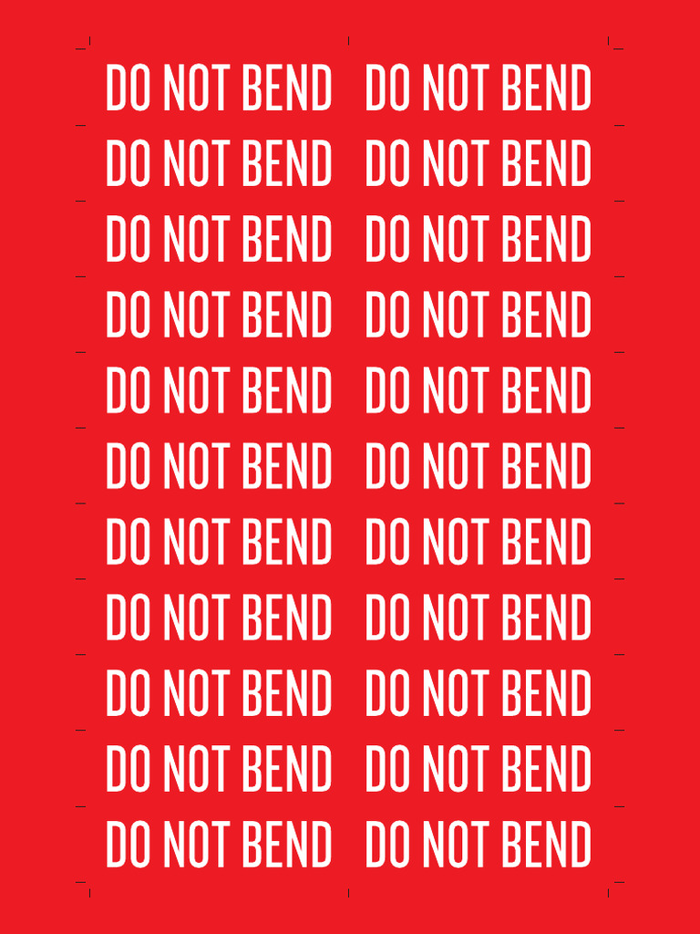Do Not Bend Sticker | PDF