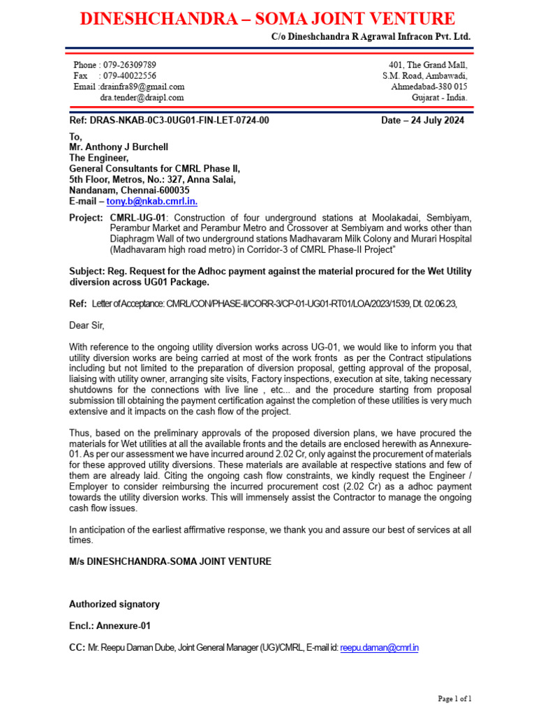 Wet Utility Procurement List | PDF