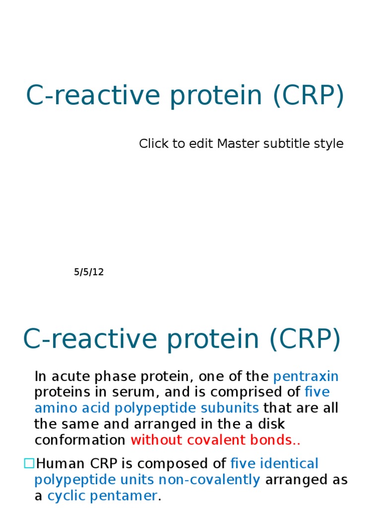 Understanding C-Reactive Protein (CRP) | PDF | C Reactive Protein ...