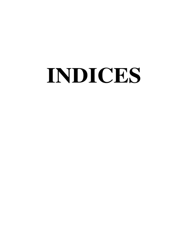 Indices Practice Answers | PDF