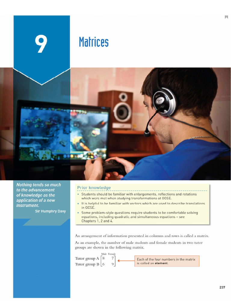 Further Maths Matrices | PDF