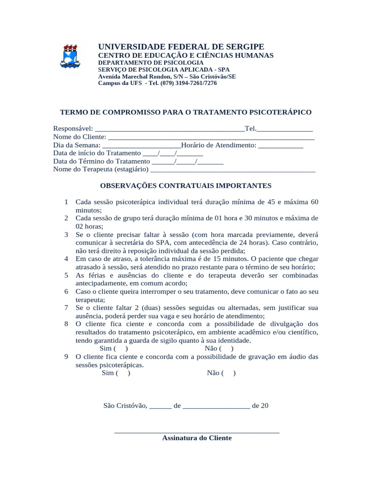 Modelo de Termo de Compromisso Atualizado | PDF