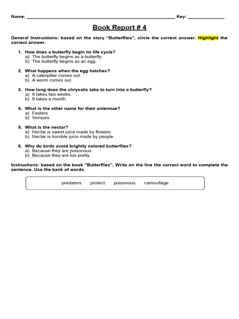 3rd Grade Butterflies | PDF