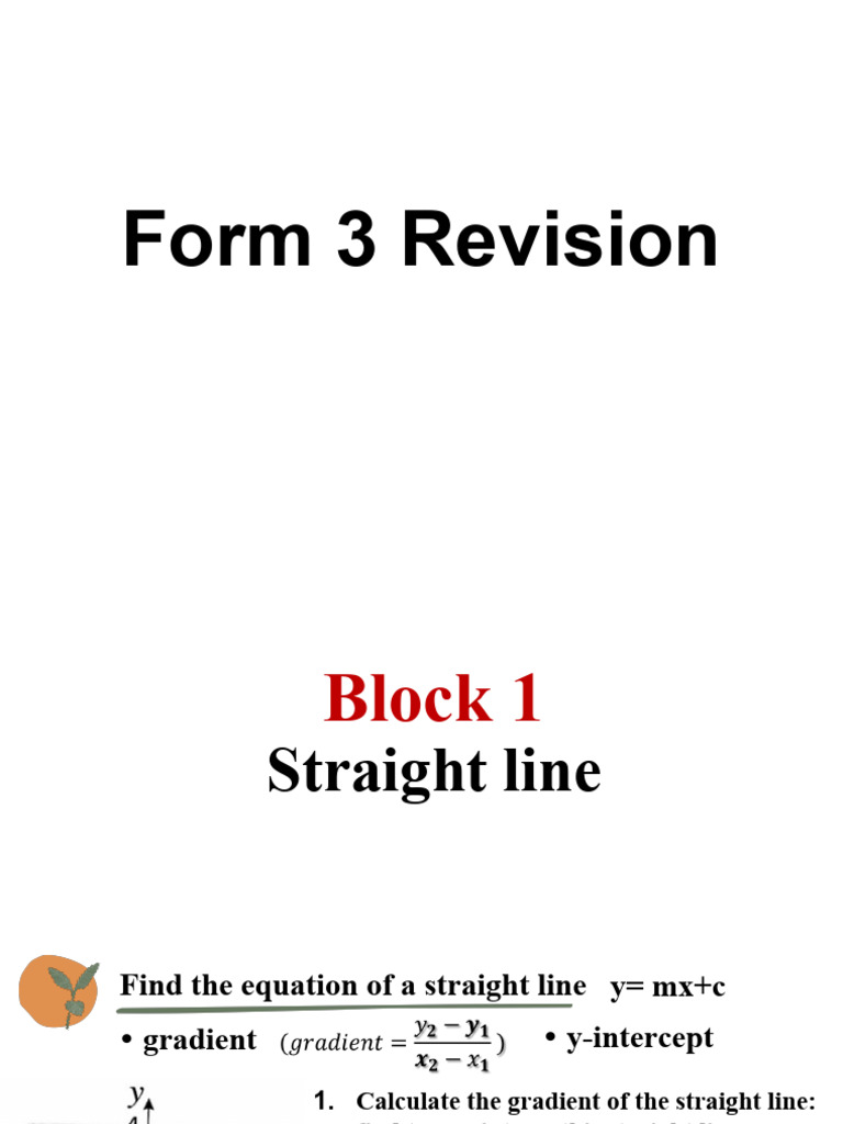 Form 3 Revision | PDF