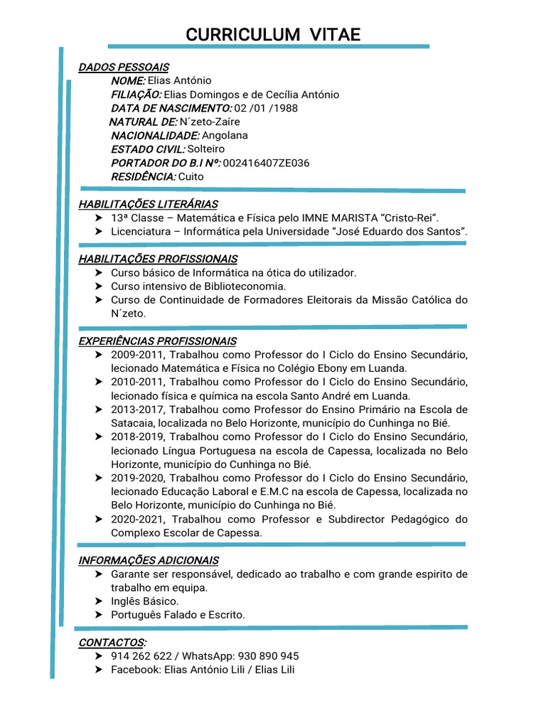 Curriculum Vitae Actualizado - 2024 | PDF