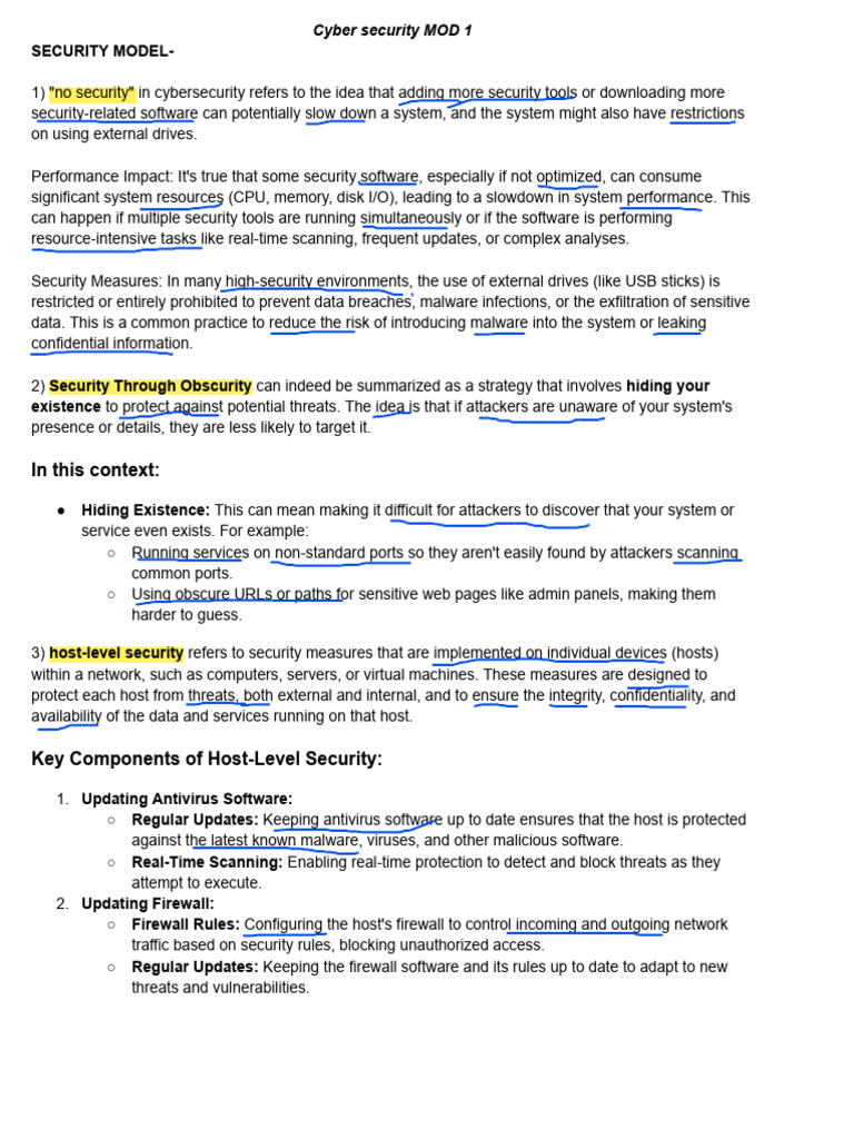 Cyber Security MOD 1 | PDF