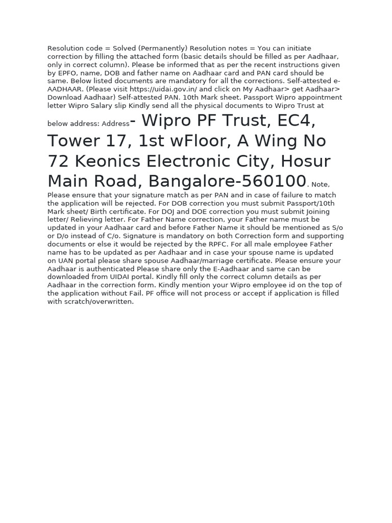 Resolution Code | PDF