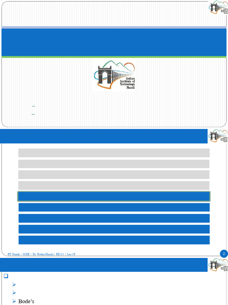 Lec 19. EE211 - Transistor Frequency Response Fundamentals | PDF