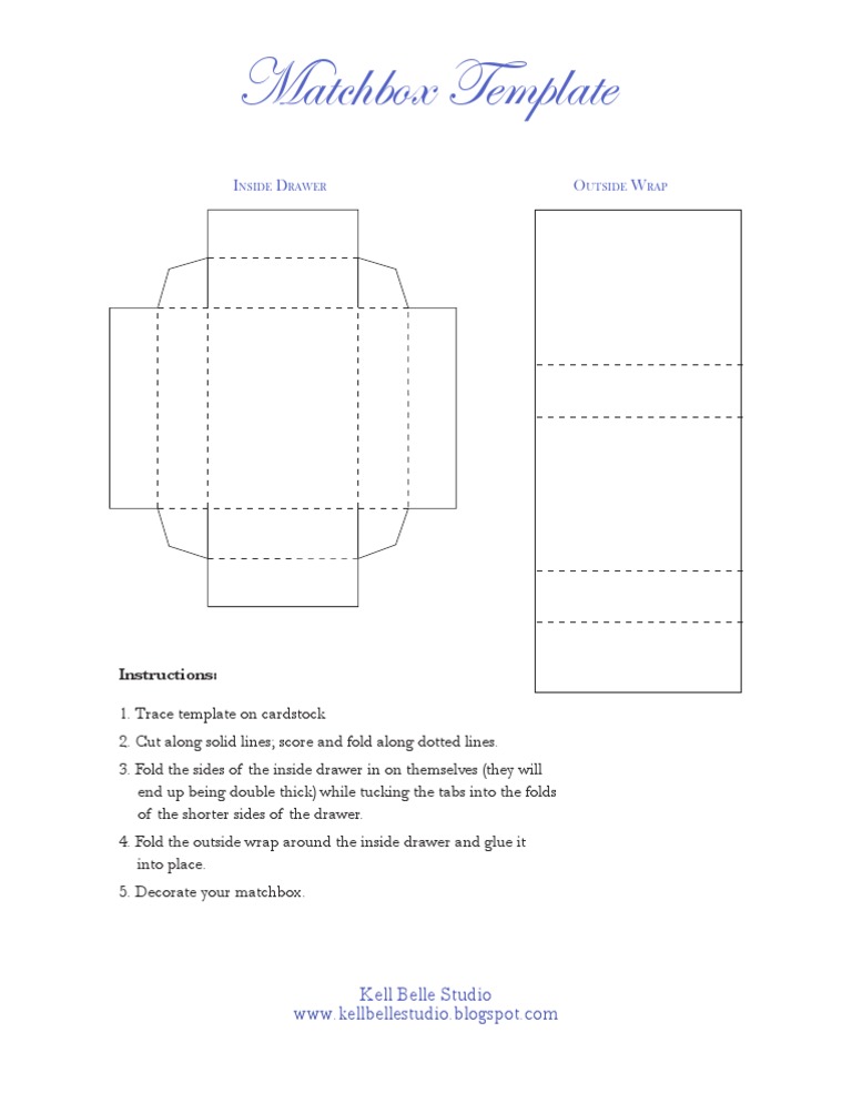 Free Printable Matchbox Template | PDF