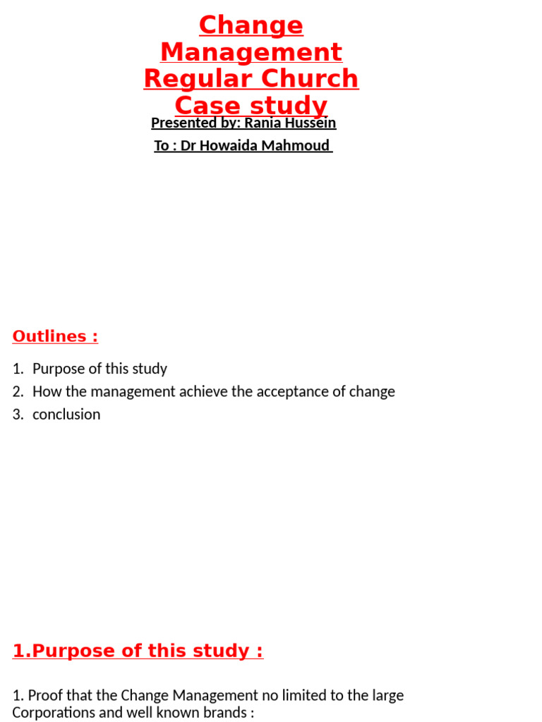 Regular Church Case Study | PDF