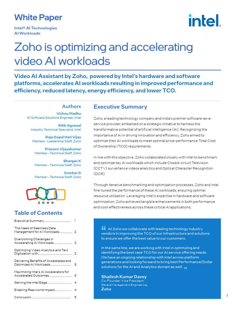 Zoho Whitepaper | PDF