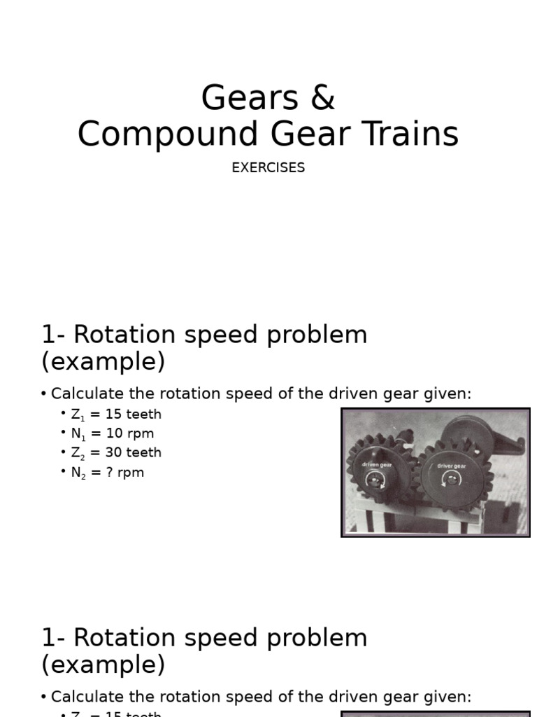 Gears Exercises | PDF