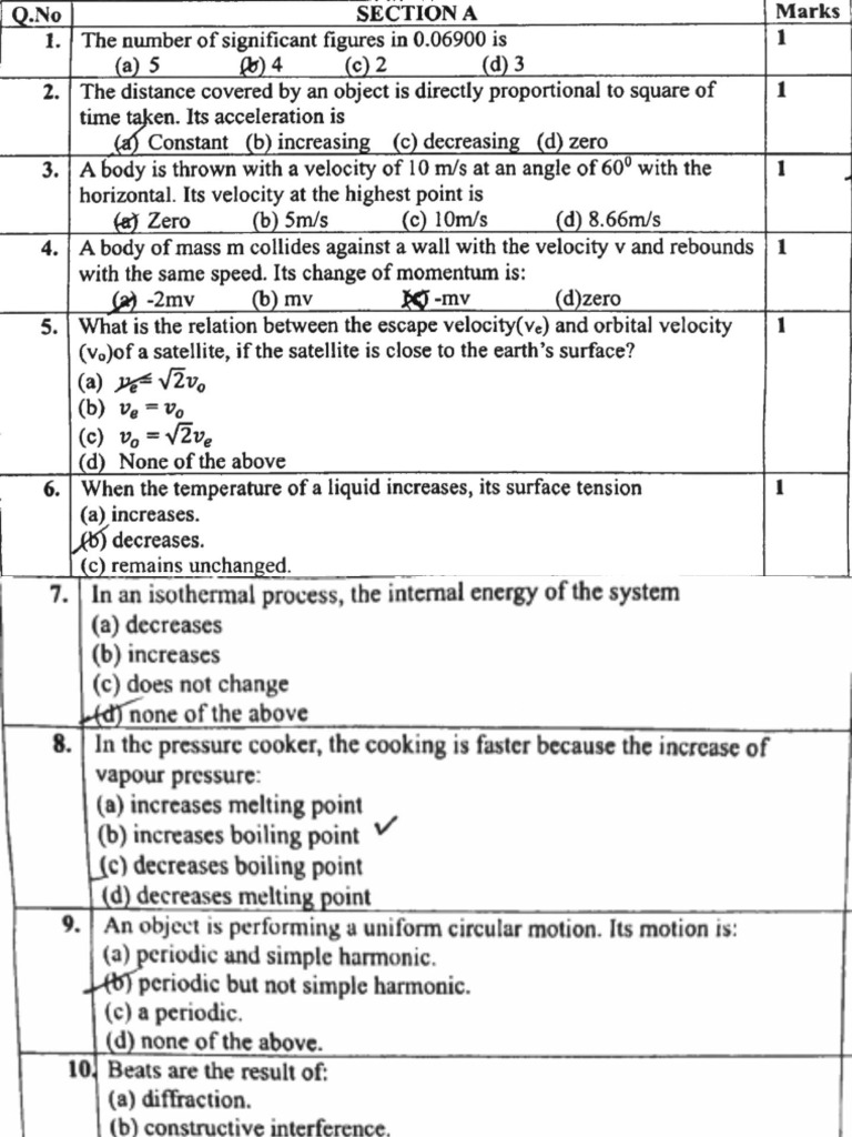 Gulf Board Sample Paper Class 11 | PDF