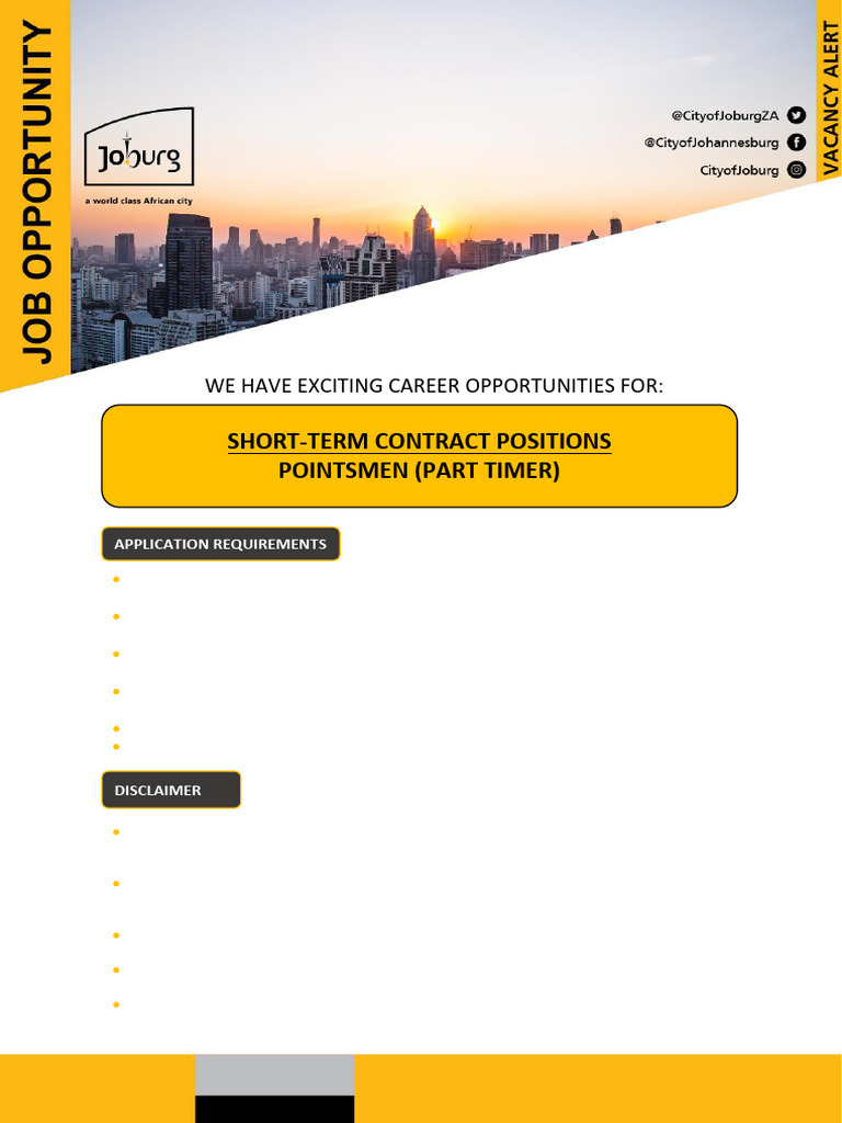 STC - 009-2023 - Pointsmen - Part Timer - Public Safely | PDF