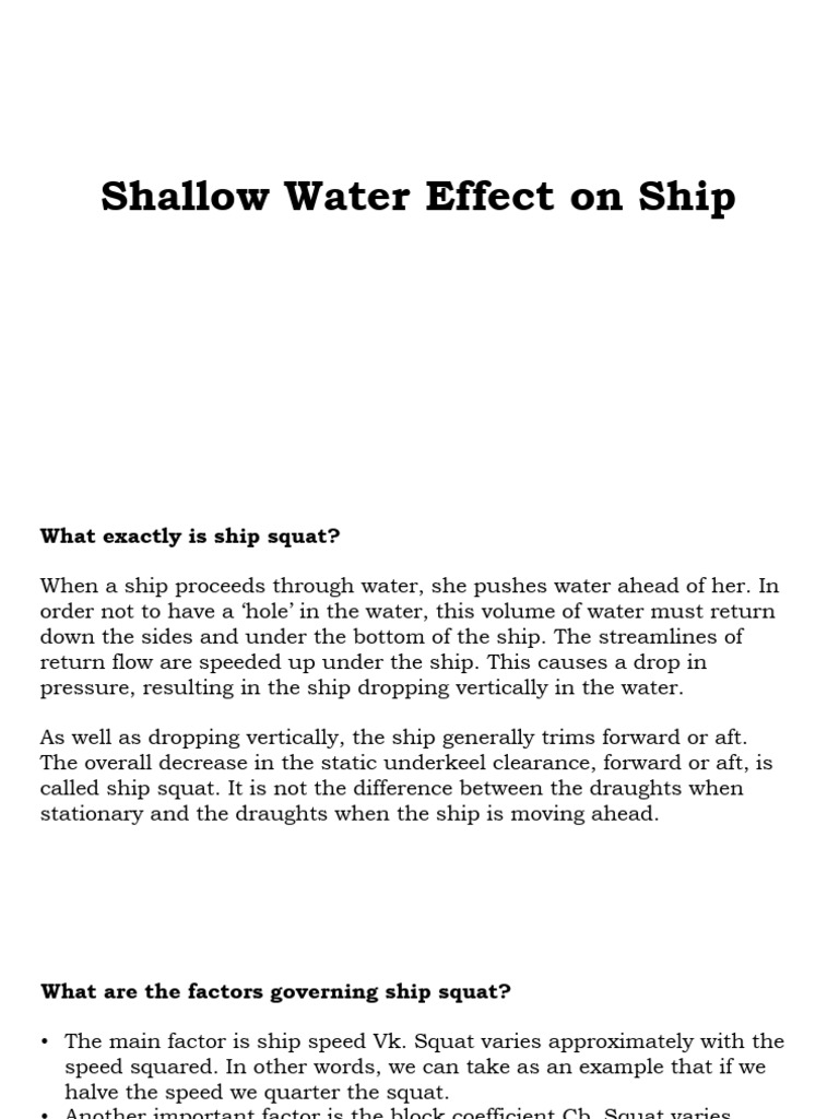 Shallow Water Effects | PDF