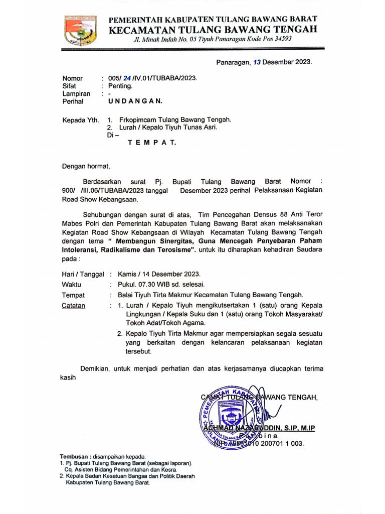 Undangan Road Show Kebangsaan | PDF