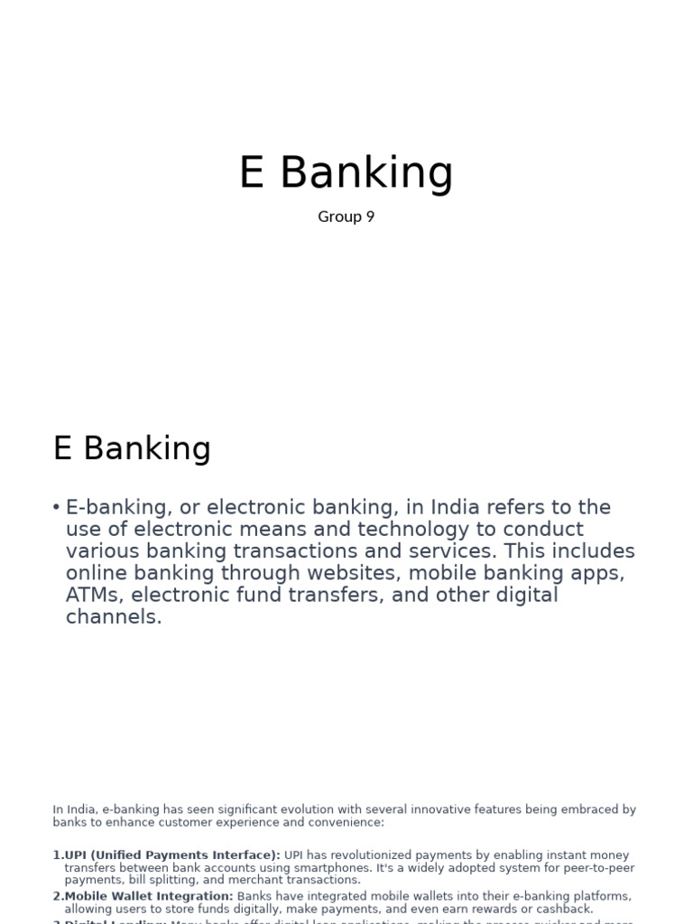 E Banking | PDF