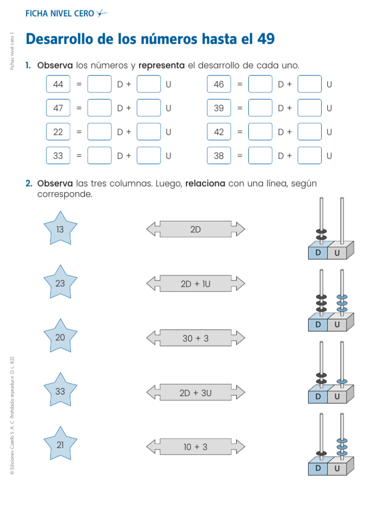 F0 - Desarrollo de Los Números Hasta El 49 Michell | PDF