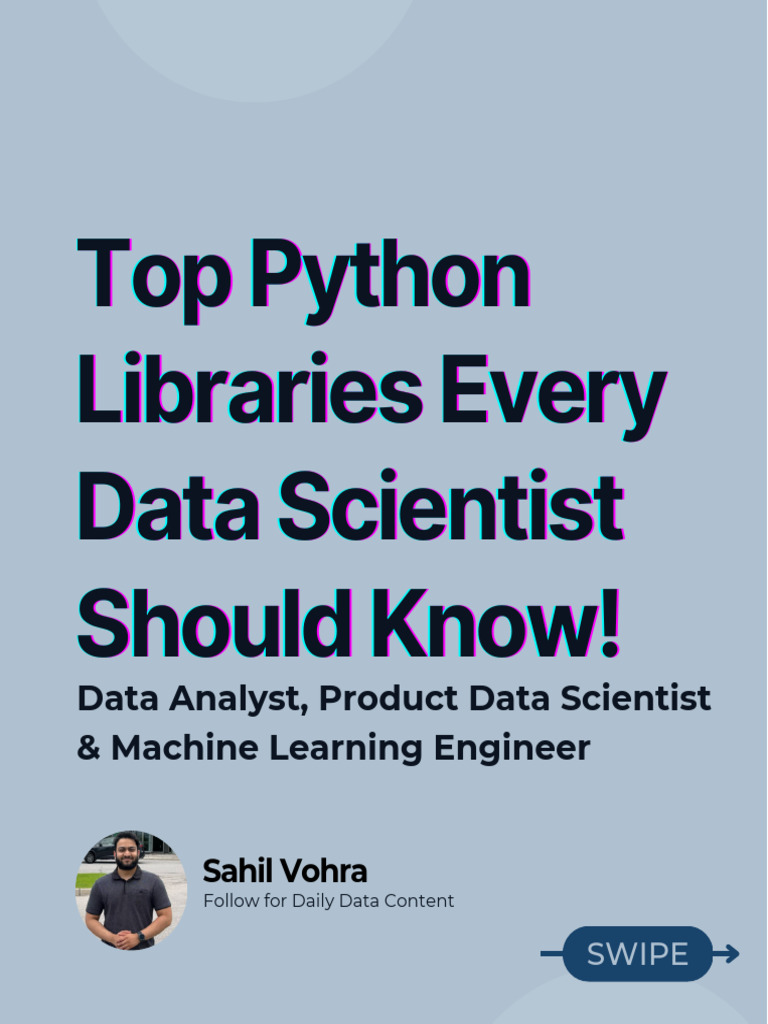 Top Python Libraries For Data Science 1725077291 | PDF