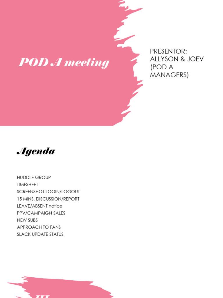 POD A Meeting | PDF