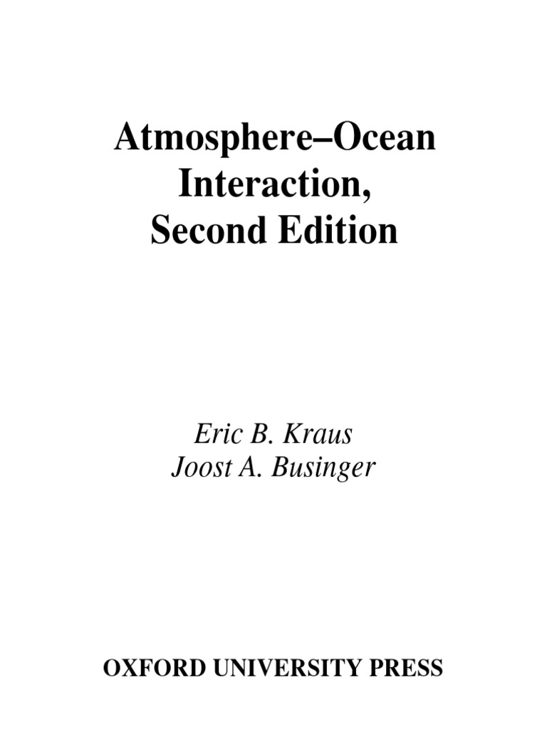 Atmosphere Ocean Interactions | PDF