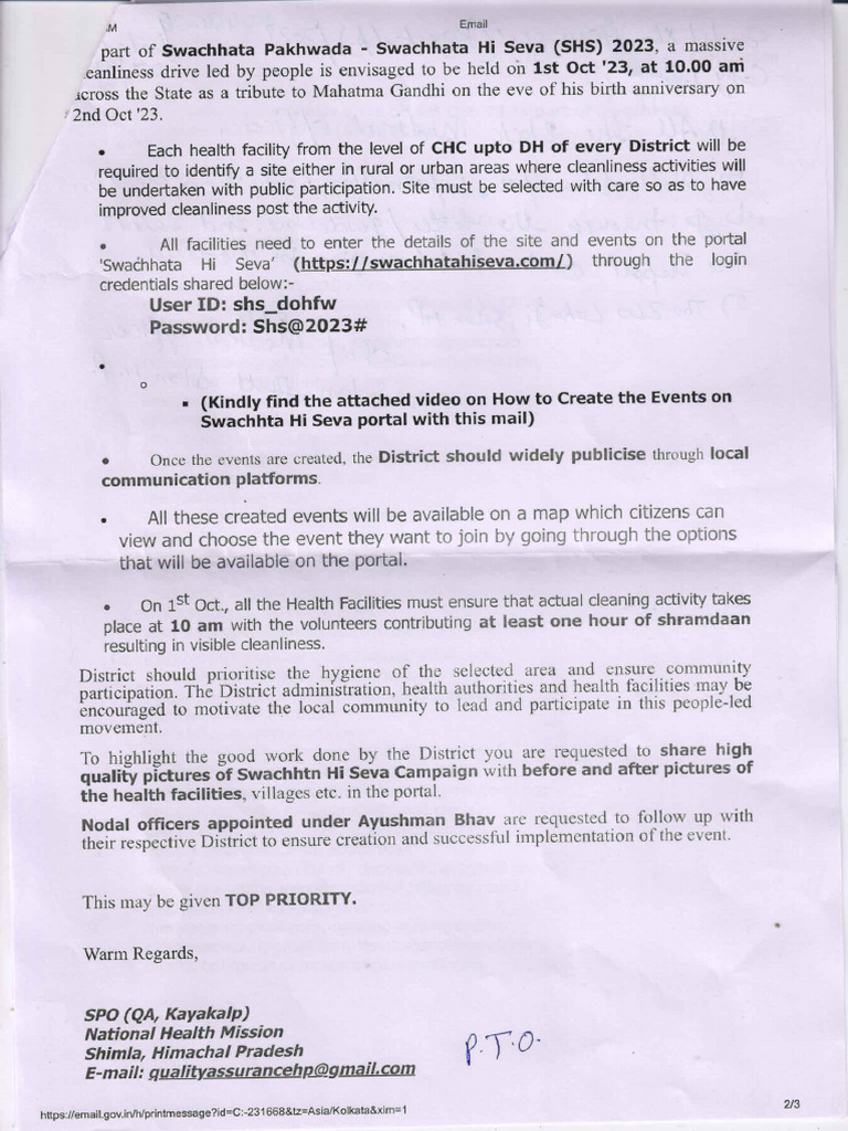 Swachtta Hi Sewa. | PDF