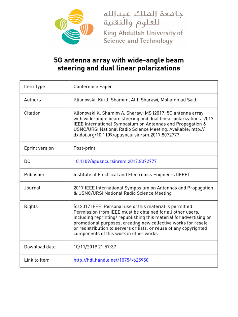 5G Antenna Array | PDF