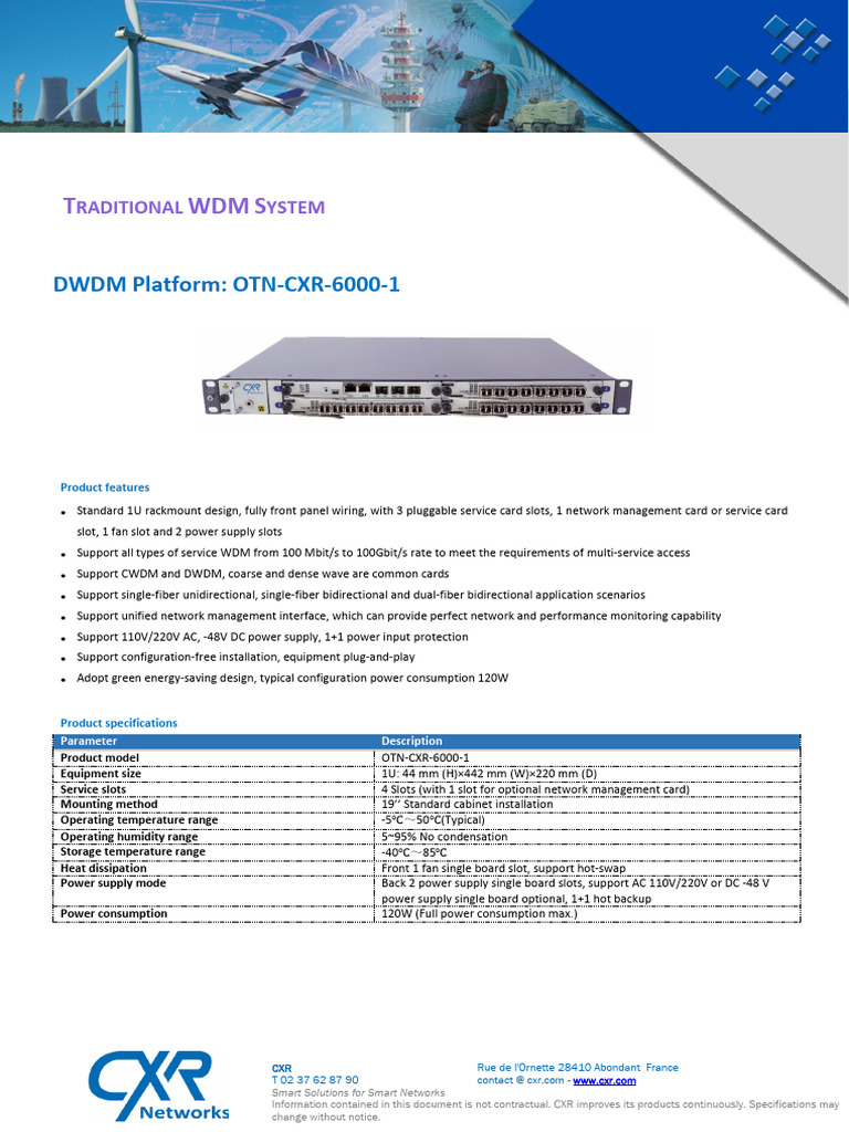 Ont CXR 6000 Series Uk | PDF