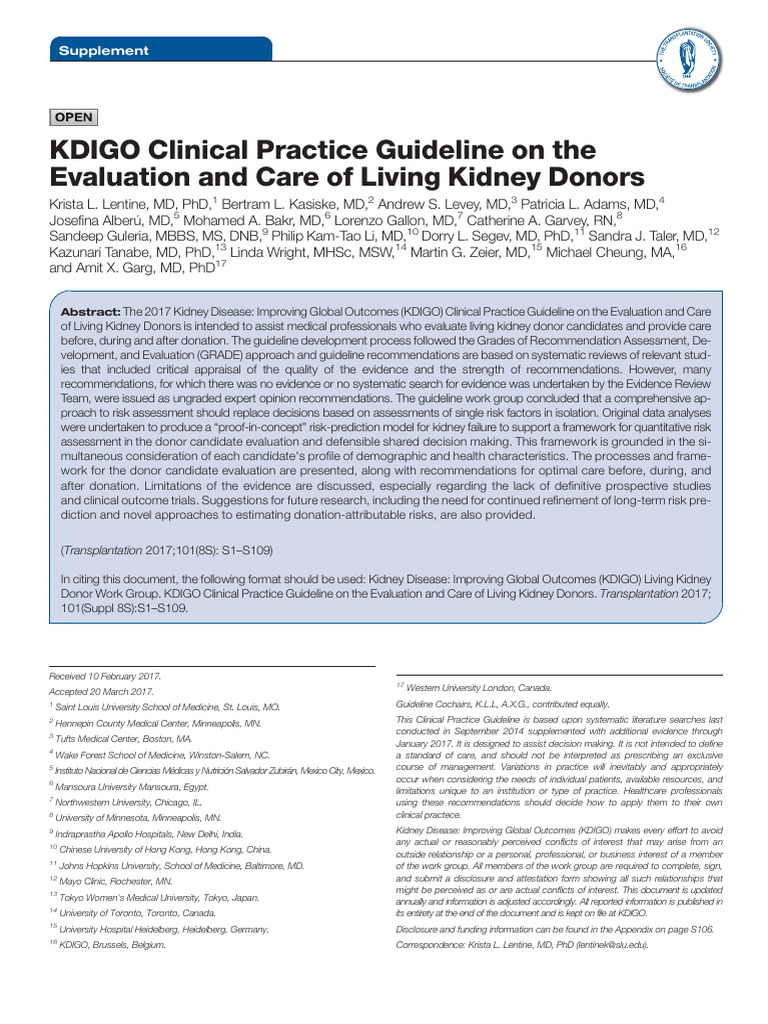 Kdigo Clinical Practice Guideline On The.6 | PDF