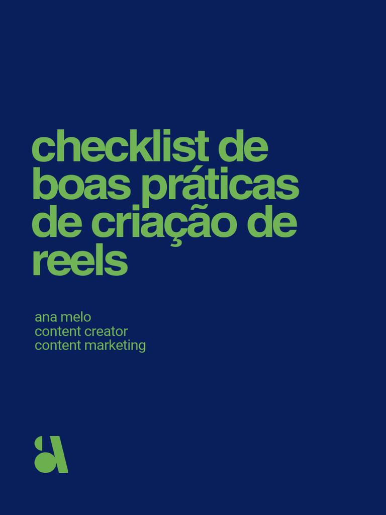 Checklist de Boas Praì Ticas de Criacì Aì o de Reels - Ana Melo 2 | PDF