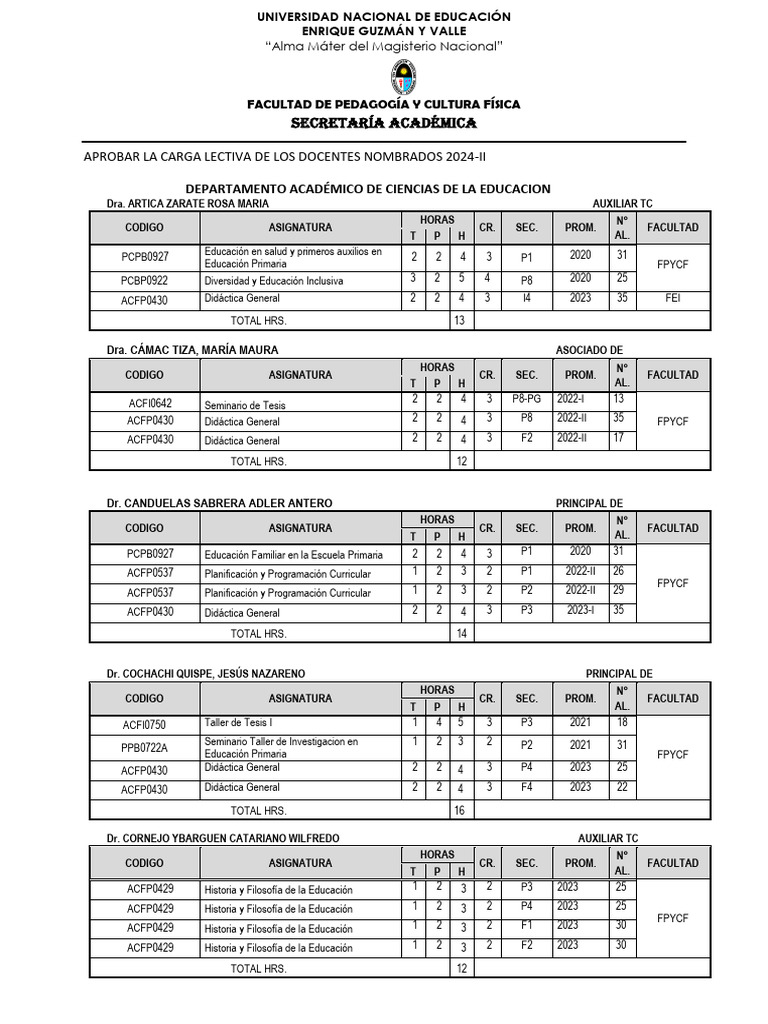 Casrga Electiva FPyCF 2024 II Nombrados | PDF