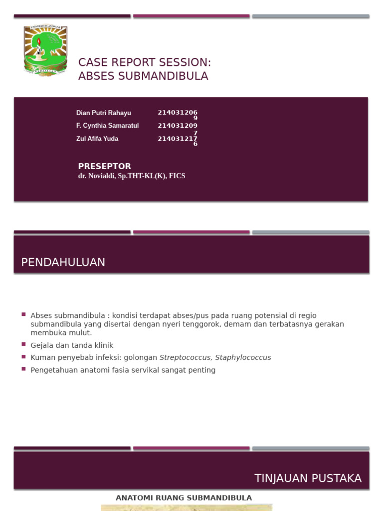 CRS - Abses Submandibula - Dian, Cynthia, Difa | PDF