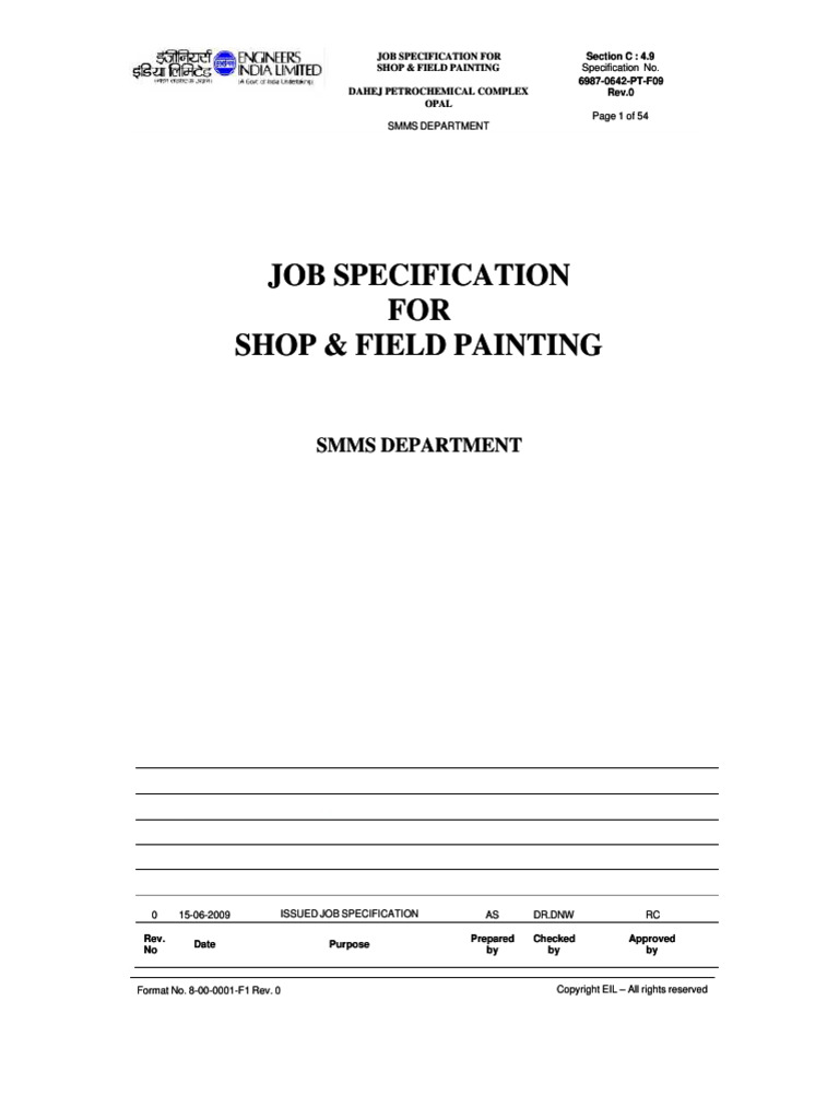 Painting Spec | PDF
