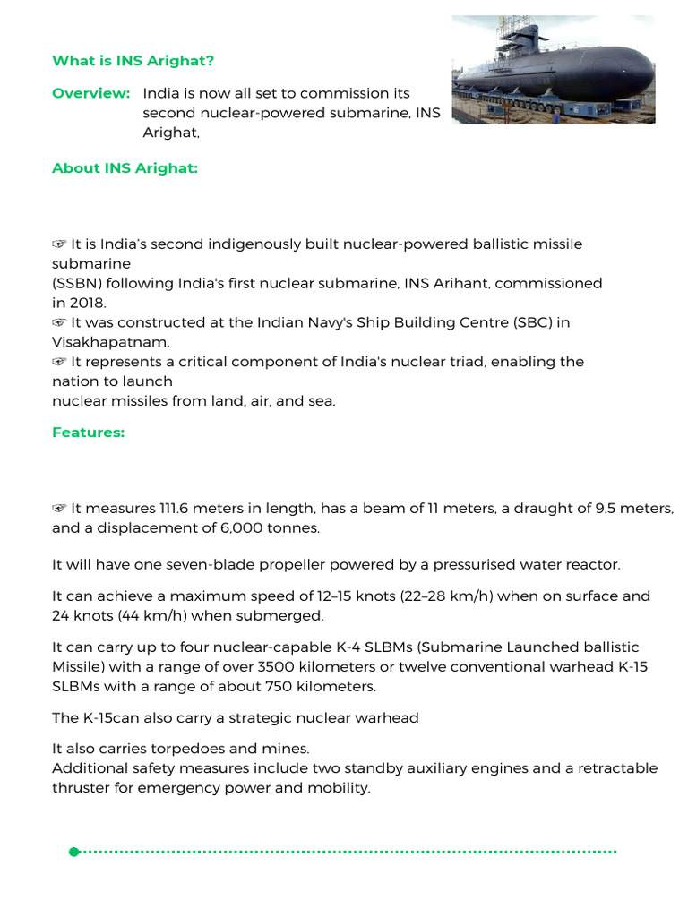 What Is INS Arighat | PDF
