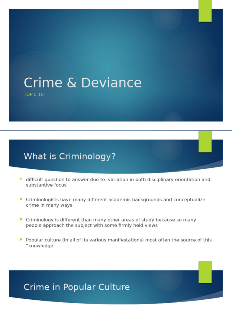 Crime Deviance | PDF