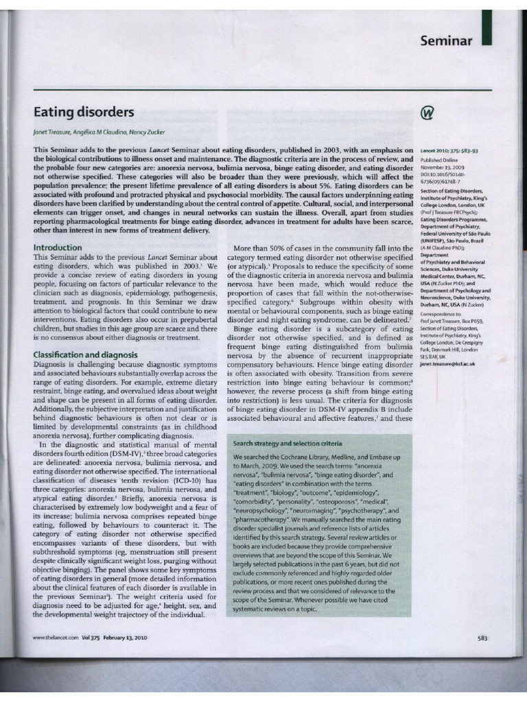 Eating Disorders | PDF