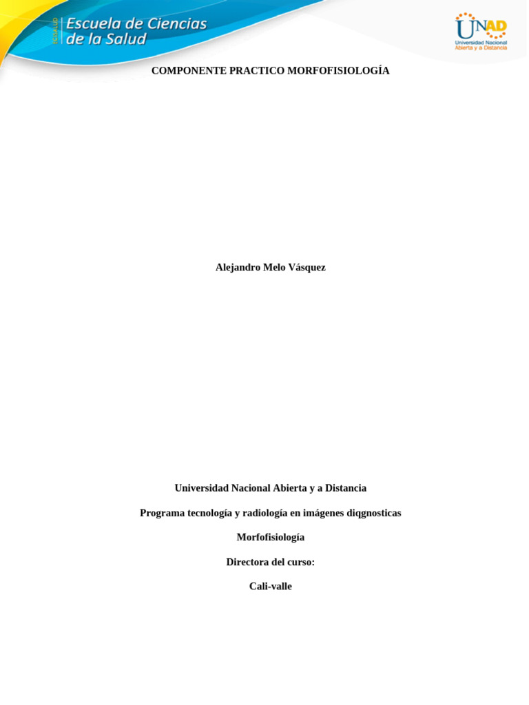 Componente Practico Morfofisiología | PDF
