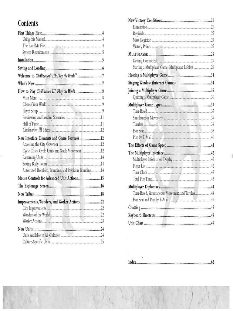 Sid Meier's Civilization III Play The World - Manual | PDF