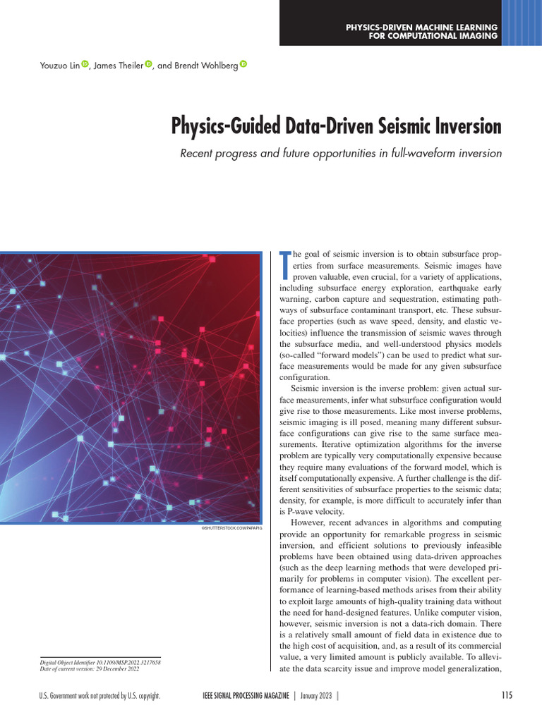 Physics Guided Data Driven Seismic Inversion Recent Progress and Future Opportunities in Full ...