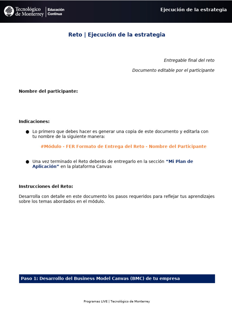 Modulo 5 - FER Formato de Entrega Del Reto - Sergio Rivera | PDF