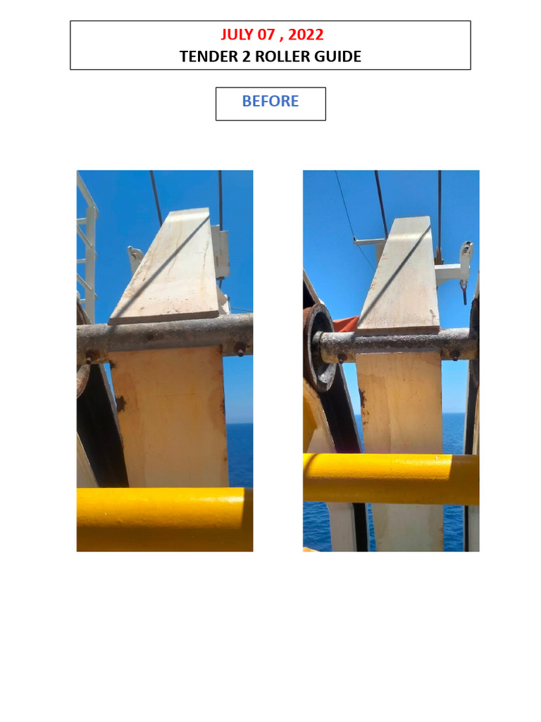 Tender 2 Roller Guide: Before | PDF