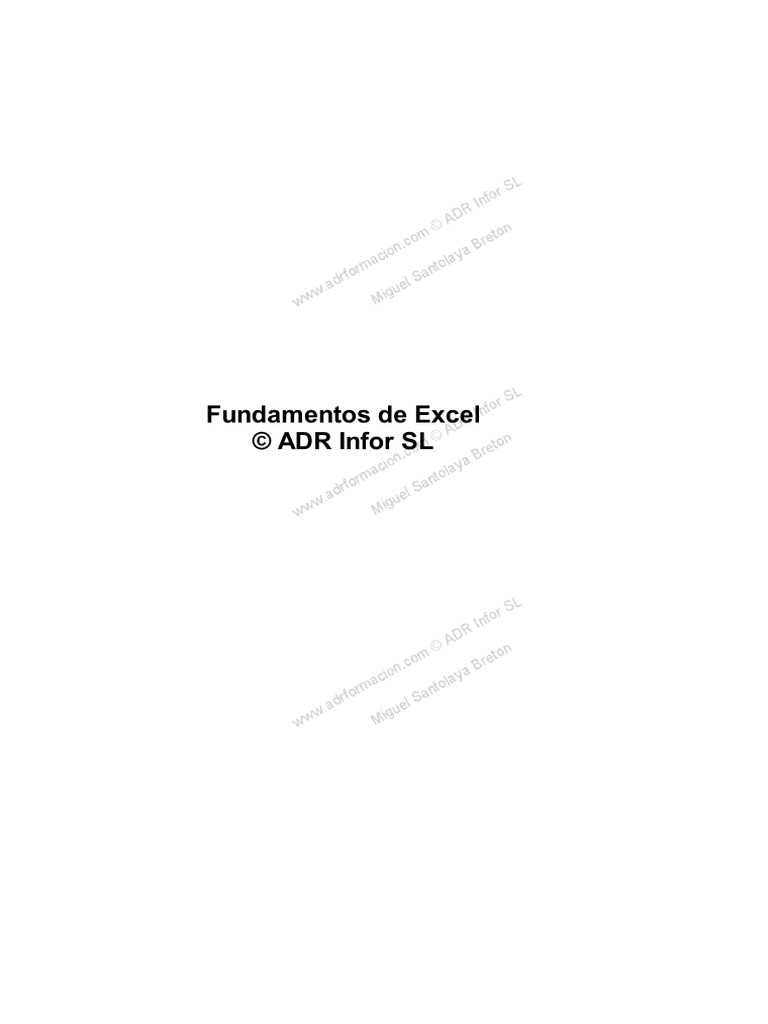 01 Fundamentos de Excel | PDF