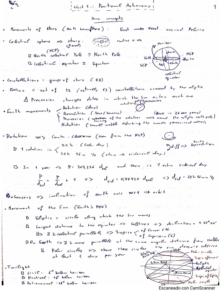 1 Positional Astronomy | PDF