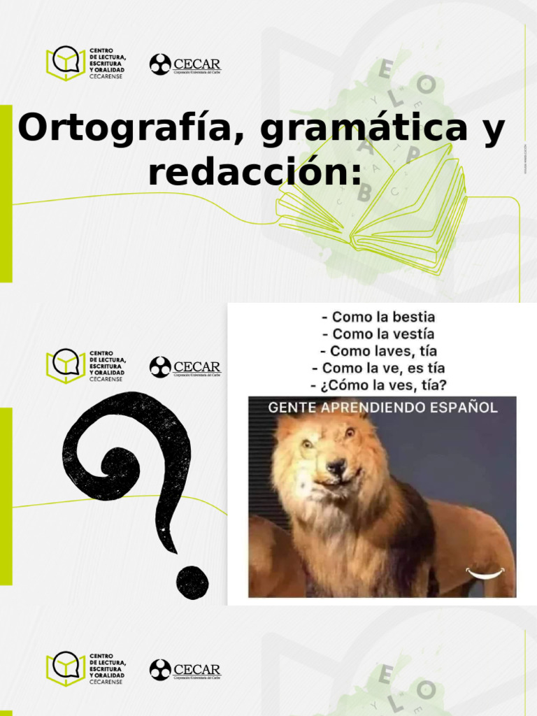 Presentación - Ortografía, Gramática, Redacción | PDF