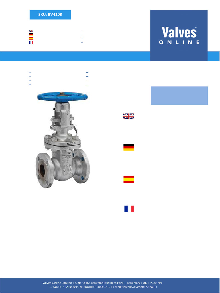 Cast Steel Flanged Gate Valve Ansi 150 | PDF