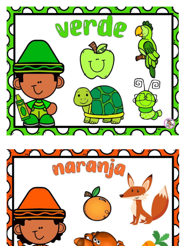 Colores Material Visual Preescolar | PDF