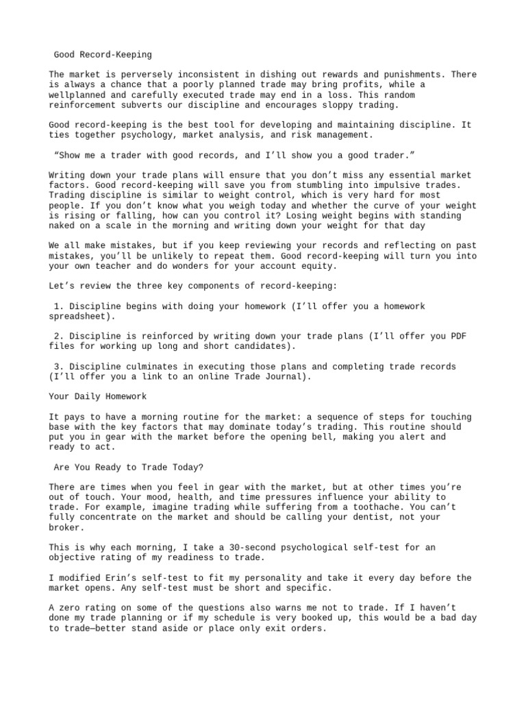 Good Record-Keeping | PDF