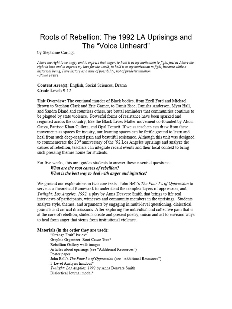 Roots of Rebellion Submission - Final Submission | PDF