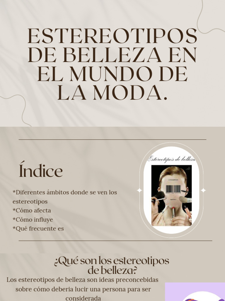 Estereotipos de Belleza PDF | PDF