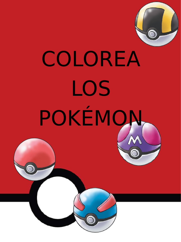 Colorea Pokémon: Guía para Niños | PDF | Cocina, comidas y vino